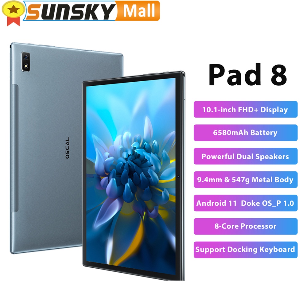 Blackview OSCAL Pad 8 10.1 inch 4GB+64GB Android 11 Spreadtrum SC9863A Octa Core Support Dual ...
