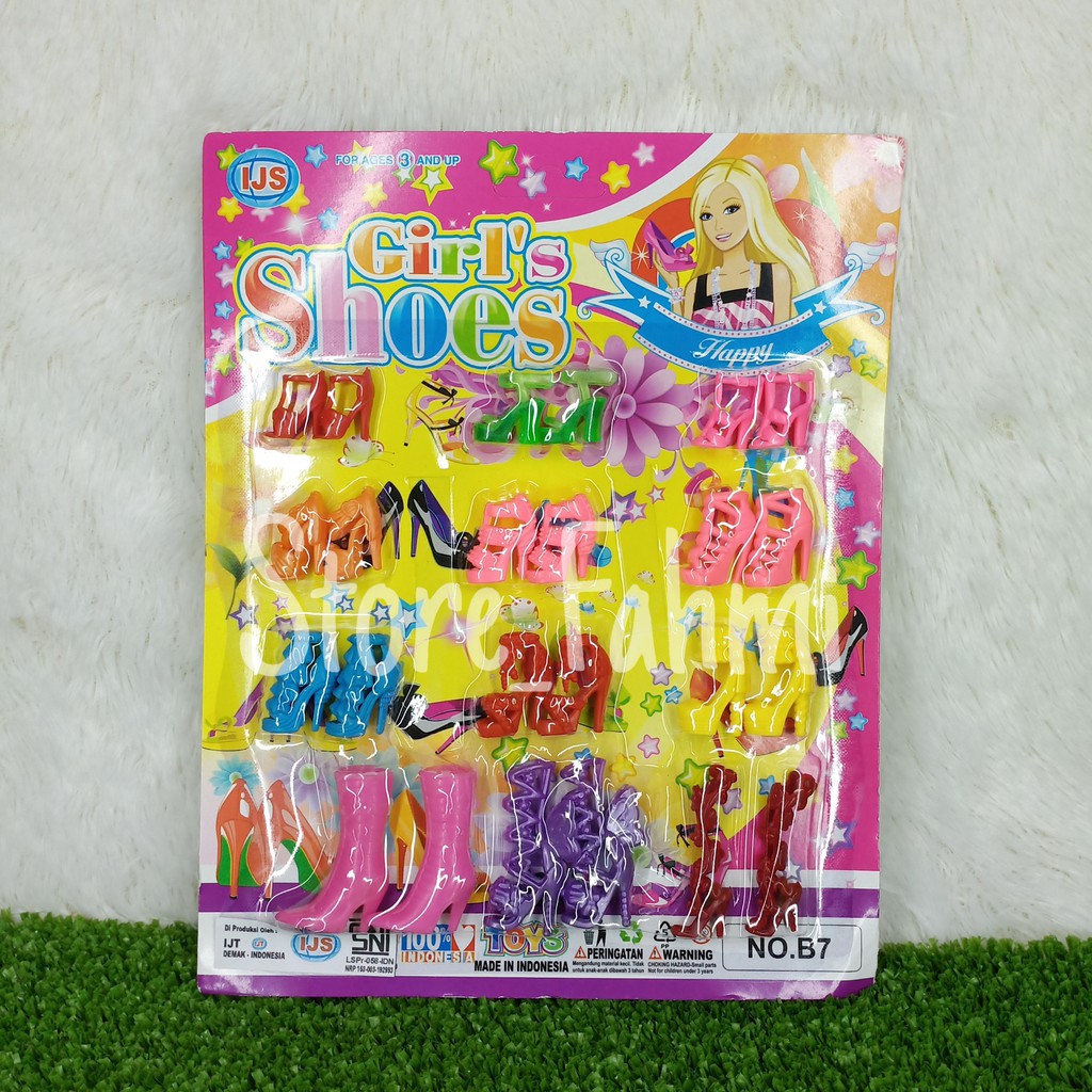 รองเท้า BERBI ชุดเนื้อ 12 ชิ้น CHILDREN& 39;S ของเล่น BERBI รองเท้า ...