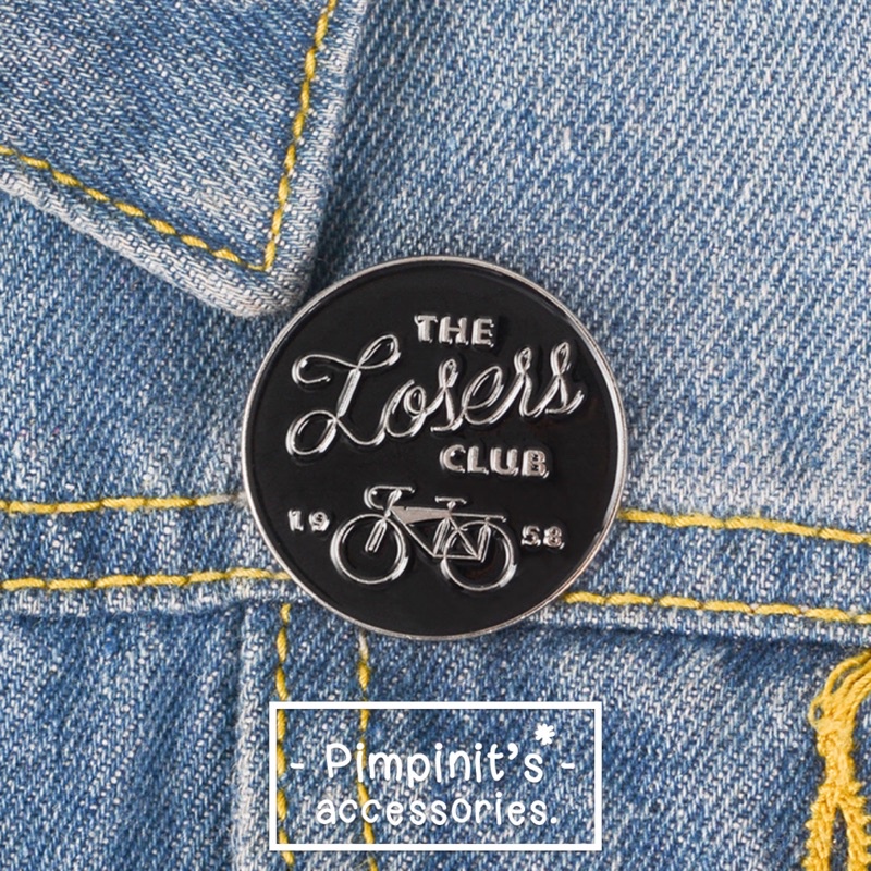 📬 พร้อมส่ง : เข็มกลัดลาย “THE LOSER CLUB” สีดำ | Black “THE LOSER CLUB ...
