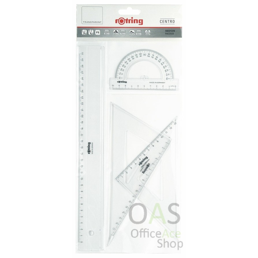 ROTRING CENTRO Geometry Set ชุดเครื่องมือเรขาคณิต ร็อตตริ้ง 4 ชิ้น ...