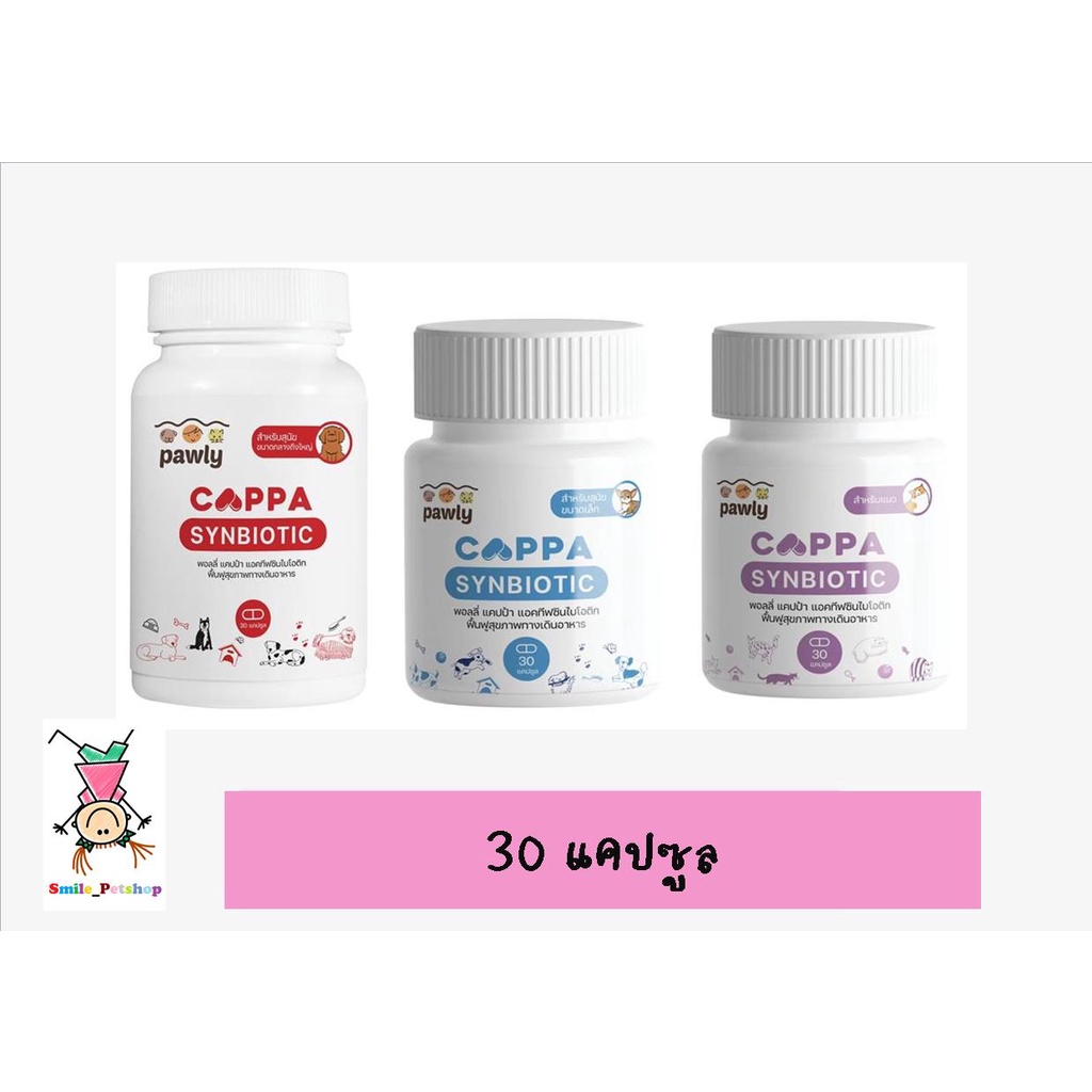 Pawly Cappa ผลิตภัณฑ์รักษาสมดุลในระบบทางเดินอาหารของสุนัขและแมว 30 แคปซูล | Shopee Thailand