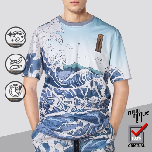 MUUNIQUE JP.T-shirt เสื้อยืด รุ่น WAVE JP-236 | Shopee Thailand