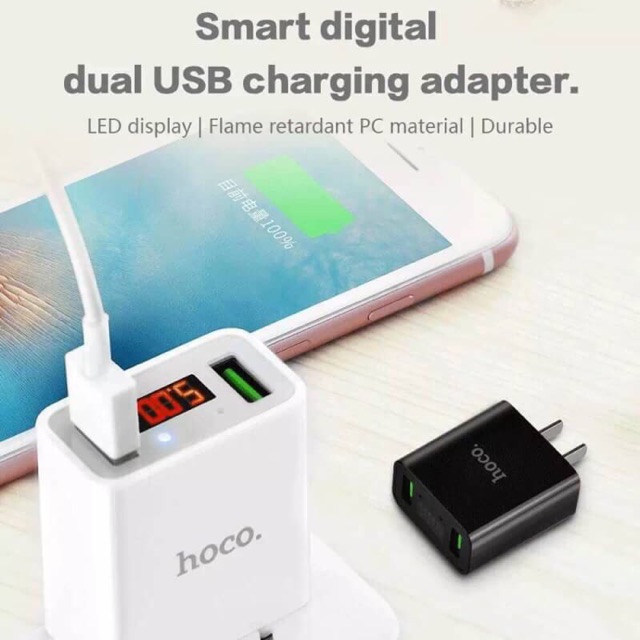 Smart digital dual charging adapter | Shopee Thailand