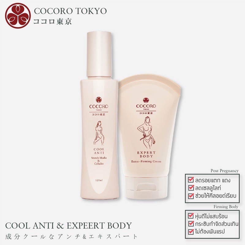 พร้อมส่ง แพคคู่ Cocoro tokyo Cool Anti-cellulite & Expert body | Shopee ...