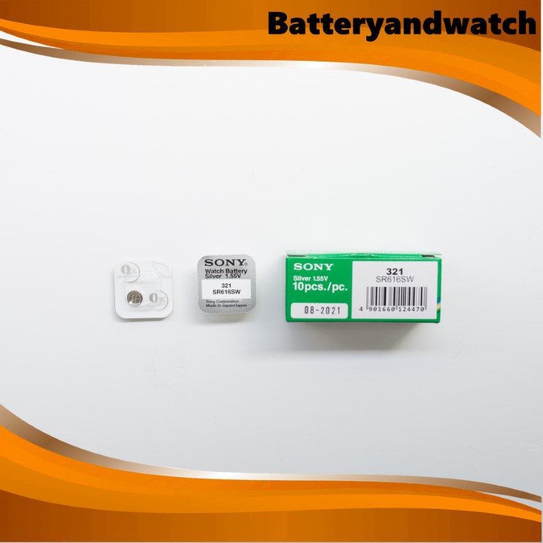 ถ่านกระดุม ถ่านนาฬิกา แพ็ค 1 เม็ด Sony SR616SW /321 1.55V. *ของเเท้รับ ...