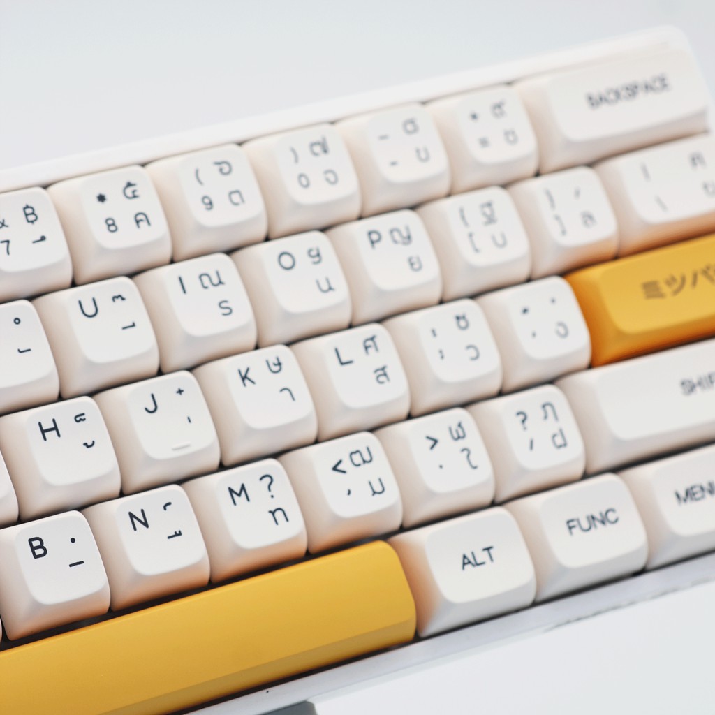 Thai/English/Japanese Keycaps 140 Keys Honey Milk Keycap For MX Switch ...