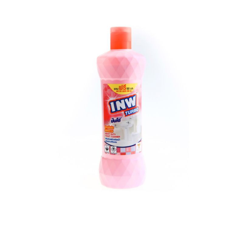 น้ำยาล้างห้องน้ำ INW TURBO ขวด600 ml (สีชมพู) | Shopee Thailand