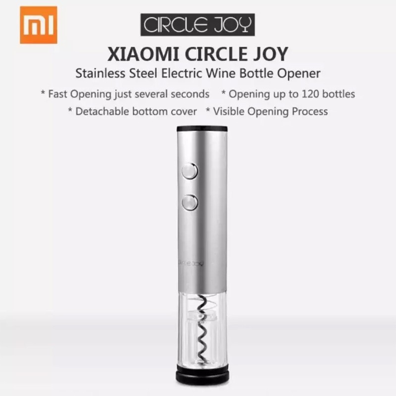 Xiaomi Circle Joy Electric Wine Opener ที่เปิดขวดไวน์ไฟฟ้า ทำจากวัสดุ Stainless Steel คุณภาพดี ...
