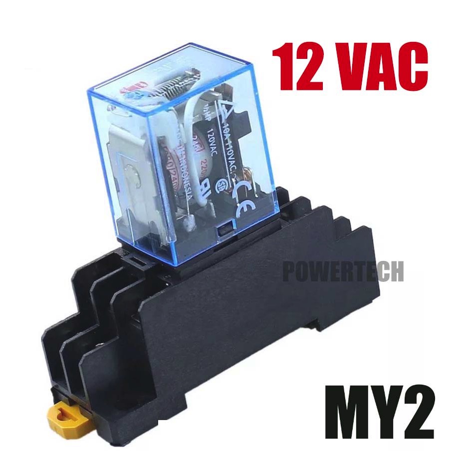 MY2 RELAY 12VAC+SOCKET รีเลย์ พร้อมซ๊อกเก็ต 12VAC | Shopee Thailand