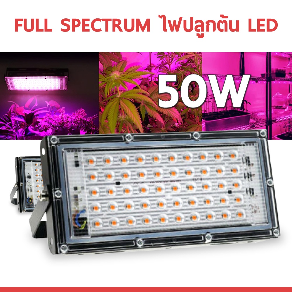 220V Full Spectrum LED Grow Light 50W/100W ไฟปลุกต้นไม้ ไฟช่วยต้นไม้ตัว ...