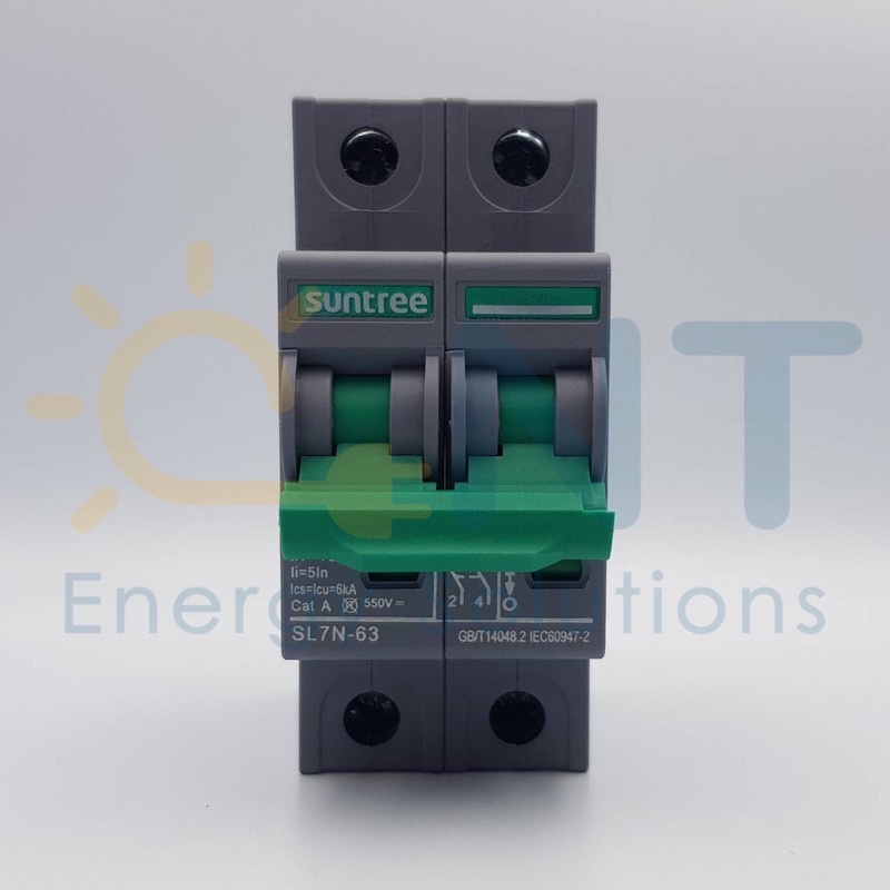 SUNTREE เบรกเกอร์โซลาร์เซลล์ DC Circuit Breaker รุ่น SL7N-63 ขนาด 16A 2P | Shopee Thailand