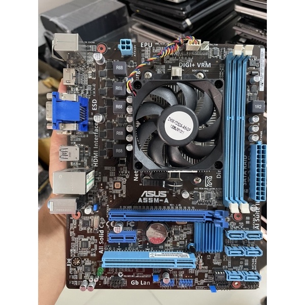 ชุดประกอบ A6-5400K@3.60Ghz FM2 +MB Asus A55M-A ฝาหลังครบใช้งานปรกติไม่ ...