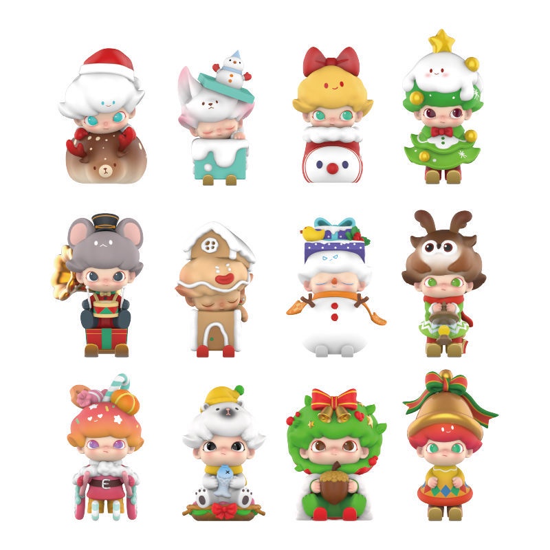 【ของแท้】POPMART Dimoo Christmas Series 2020 ชุดกล่องสุ่ม ตุ๊กตาฟิกเกอร์ ...