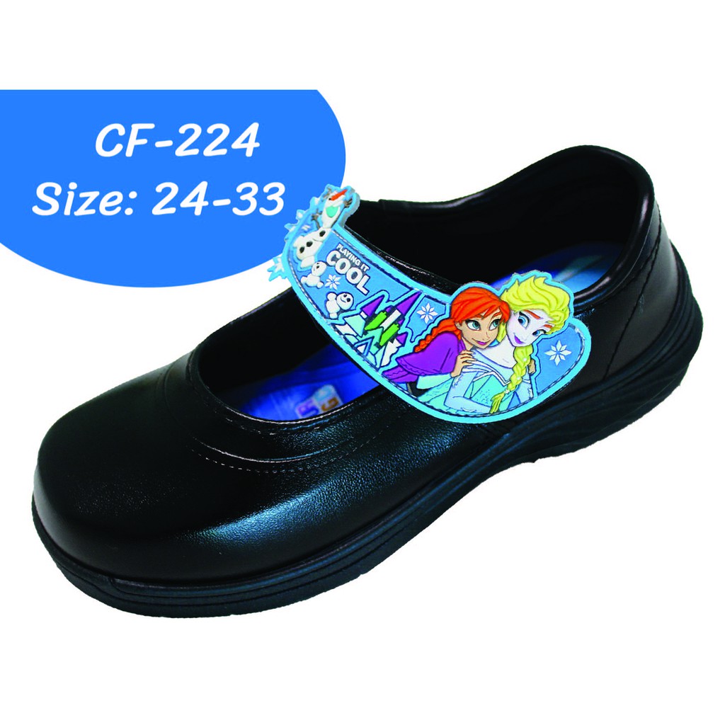 New CHAPPY รองเท้านักเรียนหญิงดำ Frozen II รุ่น #CF-224 | Shopee Thailand