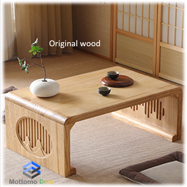 MOTTOMO Ancient Style Solid Wood Japanese Coffee/Tea Table | Shopee ...