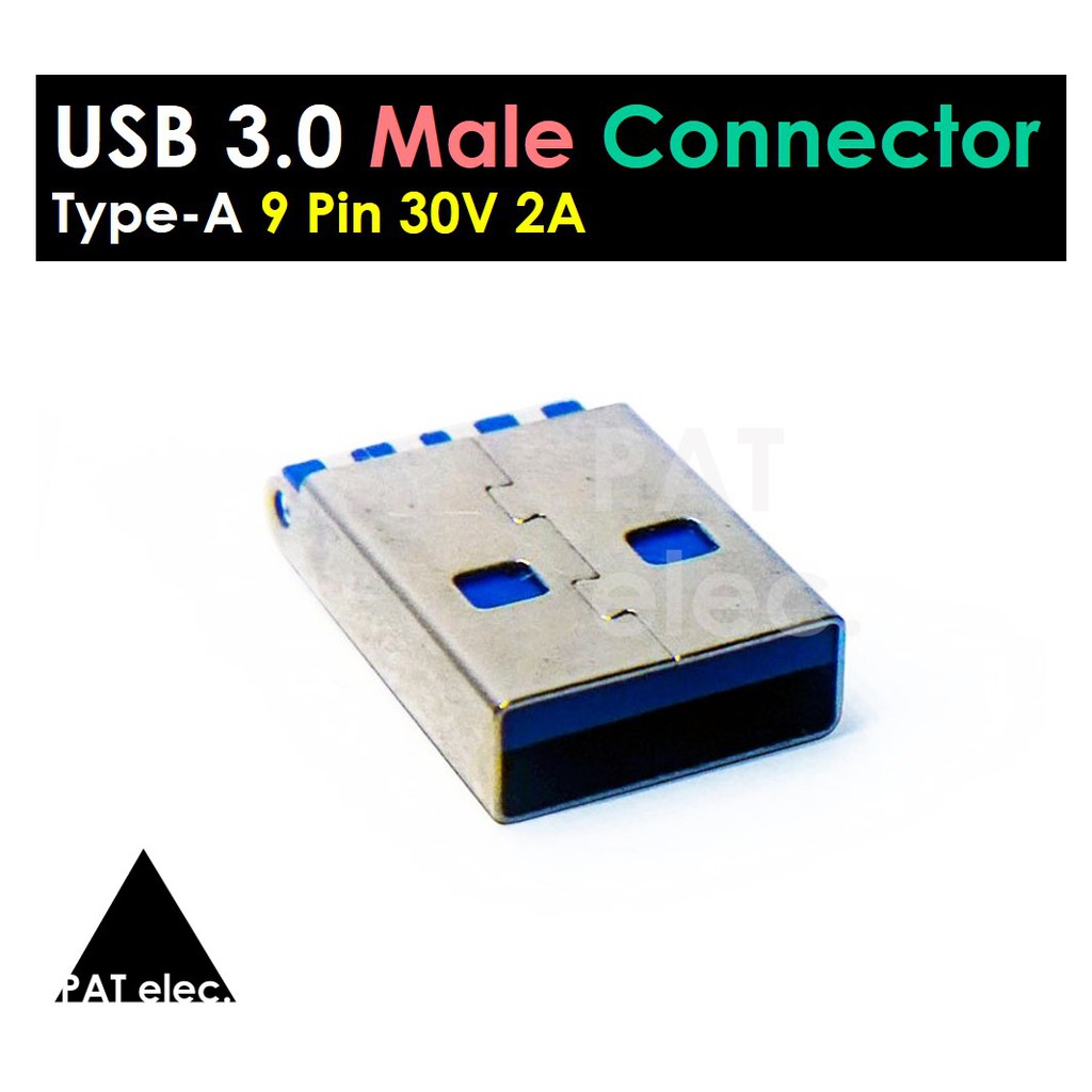 อะไหล่ พอร์ต ขั้วต่อ หัว USB 3.0 9 Pin 30V 2A USB ตัวผู้ Connectors ...