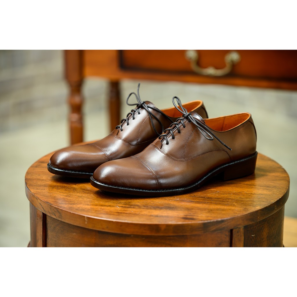 [M02] Shoesshi รองเท้าหนัง Oxford รองเท้าผู้ชาย รองเท้าหนังแท้ CapToe ...