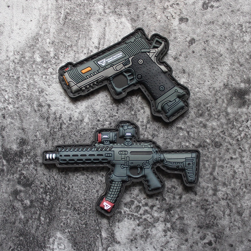 New Q version weapon Velcro PVC silicone seal morale seal tactical bag ...