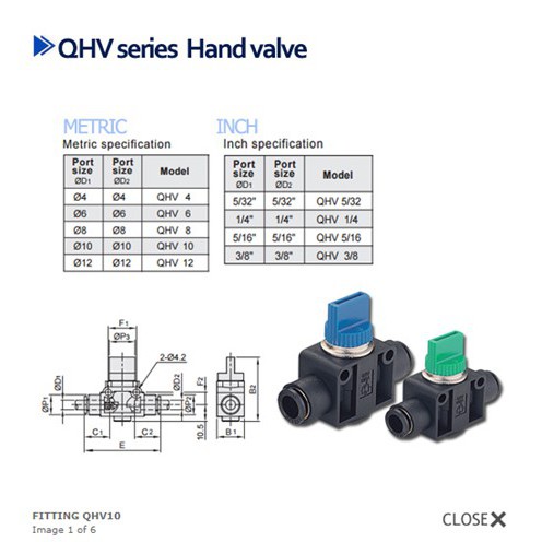 วาล์วมือโยก HAND VALVE QHV ขนาด 10 mm. | Shopee Thailand