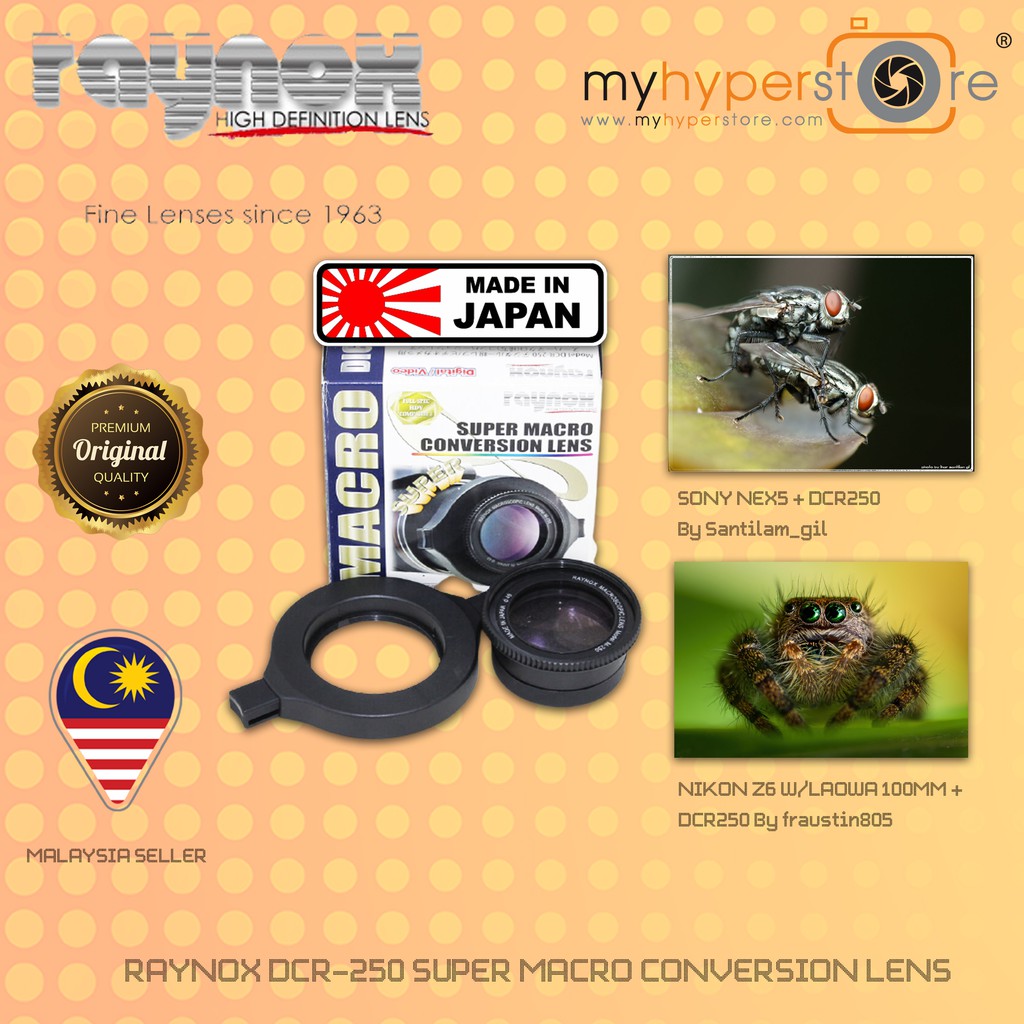 Raynox DCR-250 DCR250 UAC2000 2.5x เลนส์แปลง Super Macro 43mm (52 ถึง ...