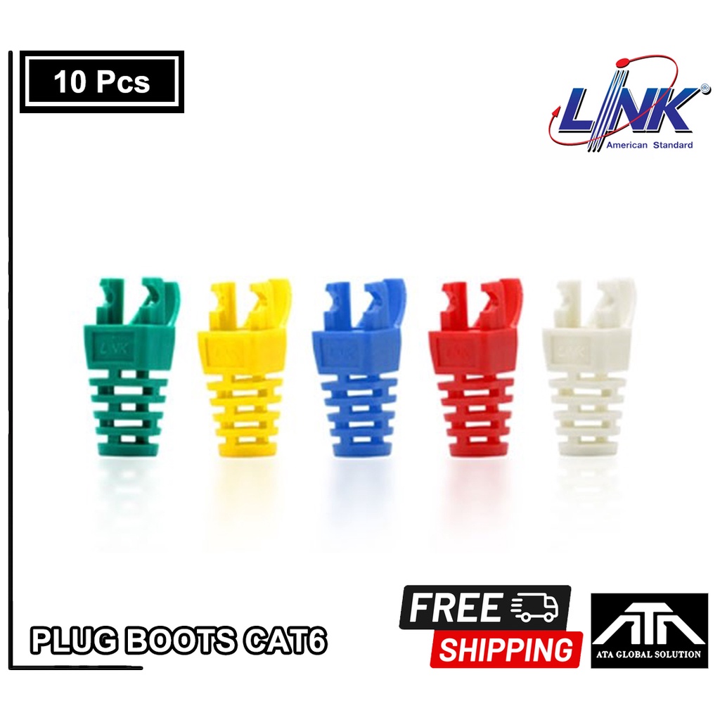 Link ปลอกสวมหัวสาย ลิ้งค์ Plug Boots CAT6 ราคา ต่อ แพ็ค แพ็คละ 10 ตัว ...