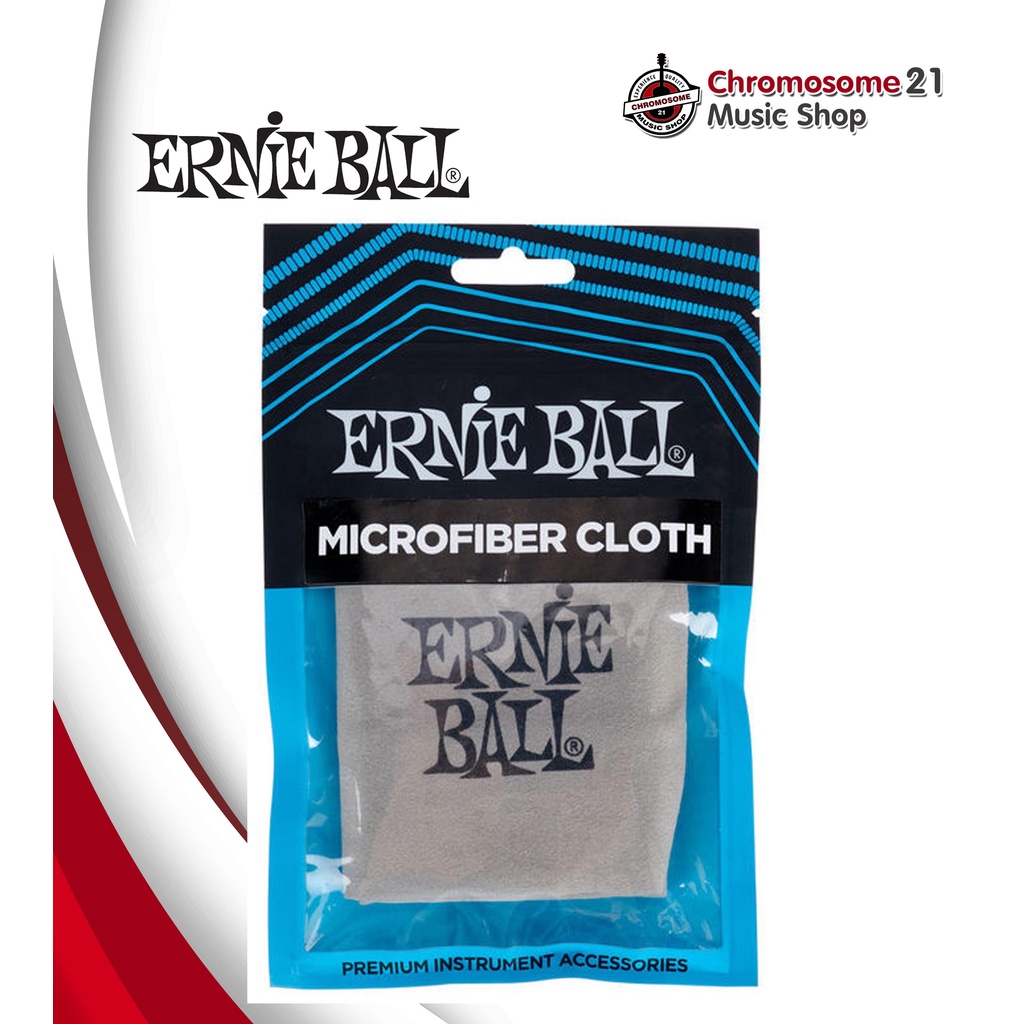 Ernie ball microfiber cloth(ผ้าเช็ดกีตาร์ วัสดุไมโครไฟเบอร์ ซองรุ่นใหม่ ...