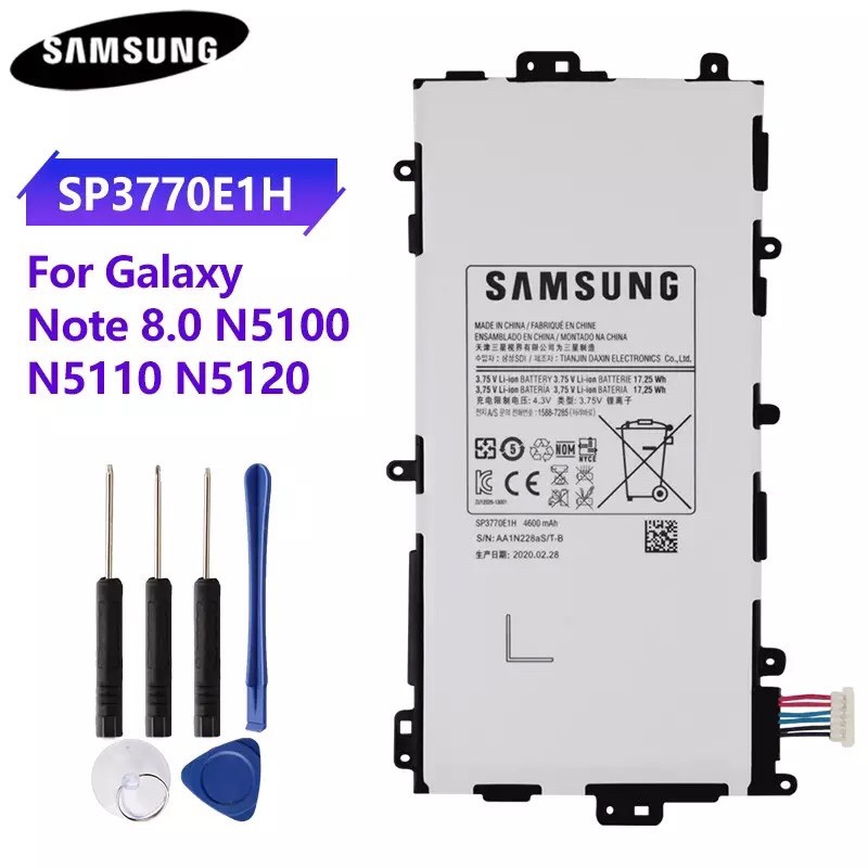 แบตเตอรี่ N5100 N5120 SP3770E1H สำหรับ Samsung Galaxy หมายเหตุ 8.0 8 3G ...