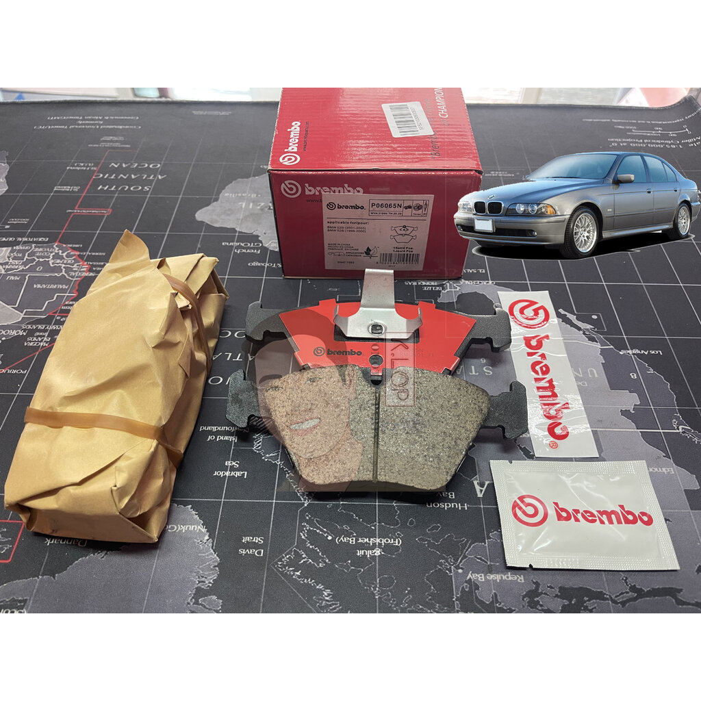 P06 065C ผ้าเบรก-F-แท้ BREMBO รุ่น Ceramic : BMW ซีรี่ส์ 5 (E39) 523i ...