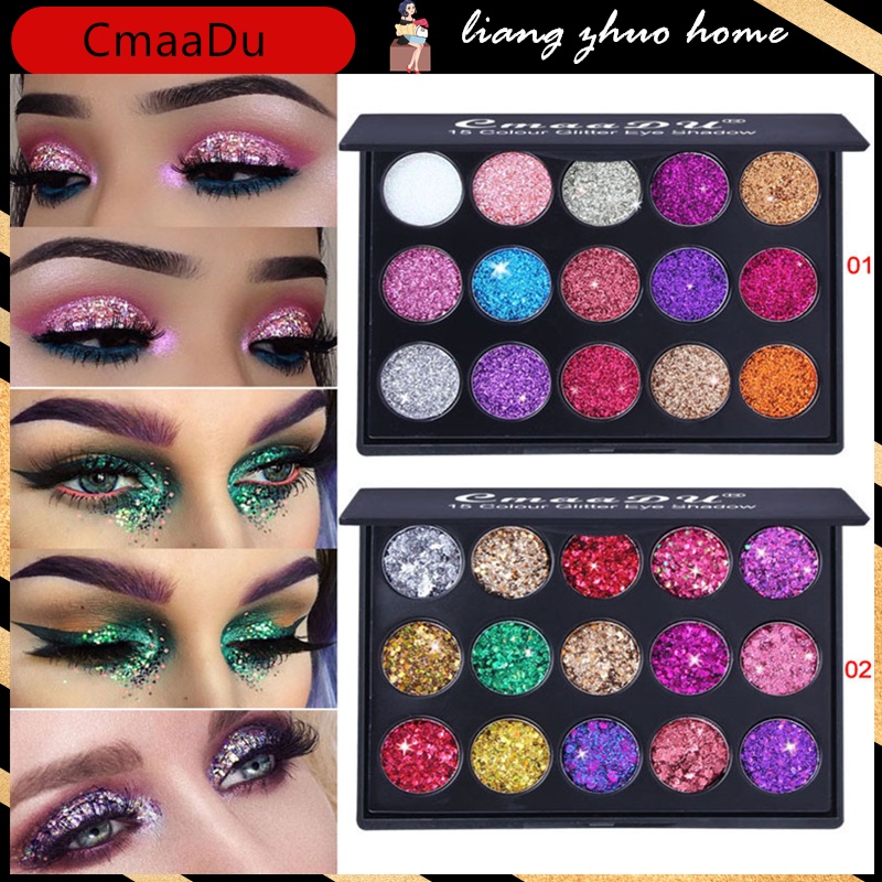 Cmaadu พาเลทอายแชโดว์ ชิมเมอร์ กลิตเตอร์ 15 สี สําหรับแต่งหน้า | Shopee ...