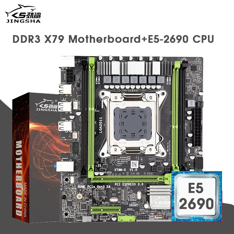 Xeon E5 2690 2 9g Lga 2011 8core 16trade พร้อมเมนบอร์ด X79 M 2 ทำงาน