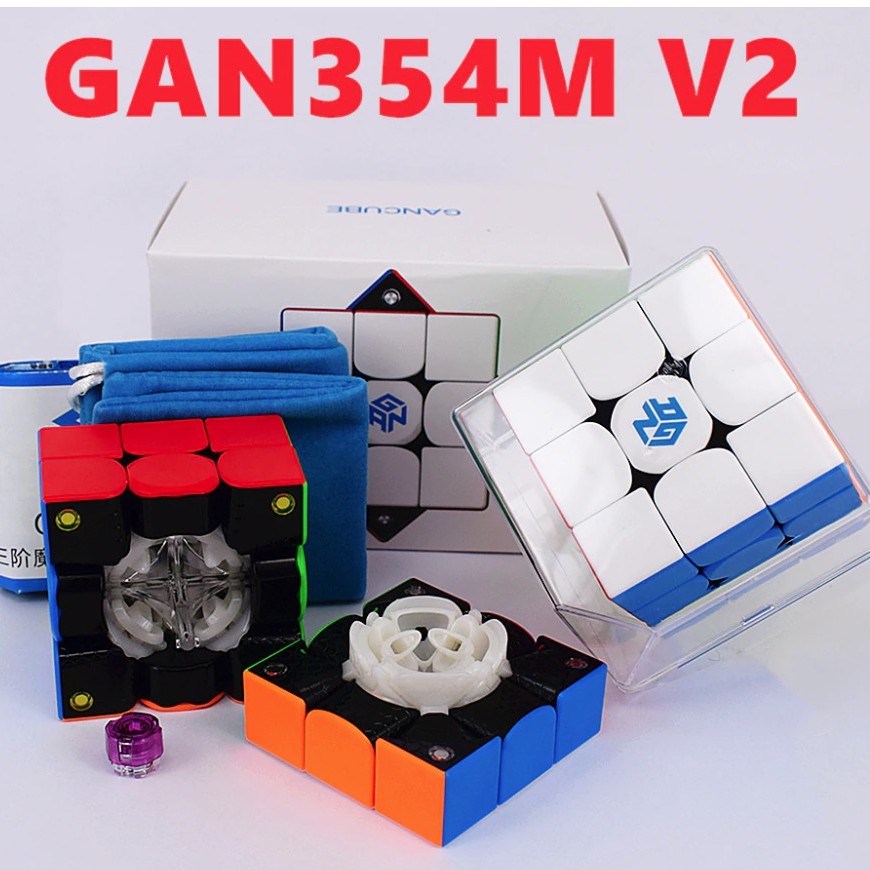 Rubik 3x3 Gan 354 M / Gan354M V2 3x3x3 พร้อม GES แม่เหล็ก | Shopee Thailand