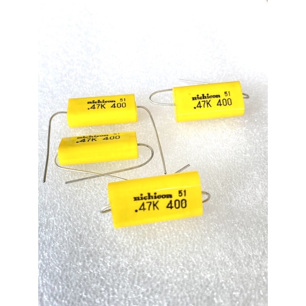 (แพ็ค2ตัว) 0.47K 400V 474K 470nF คาปาซิเตอร์ nichicon JAPAN แท้ใหม่แกะ ...