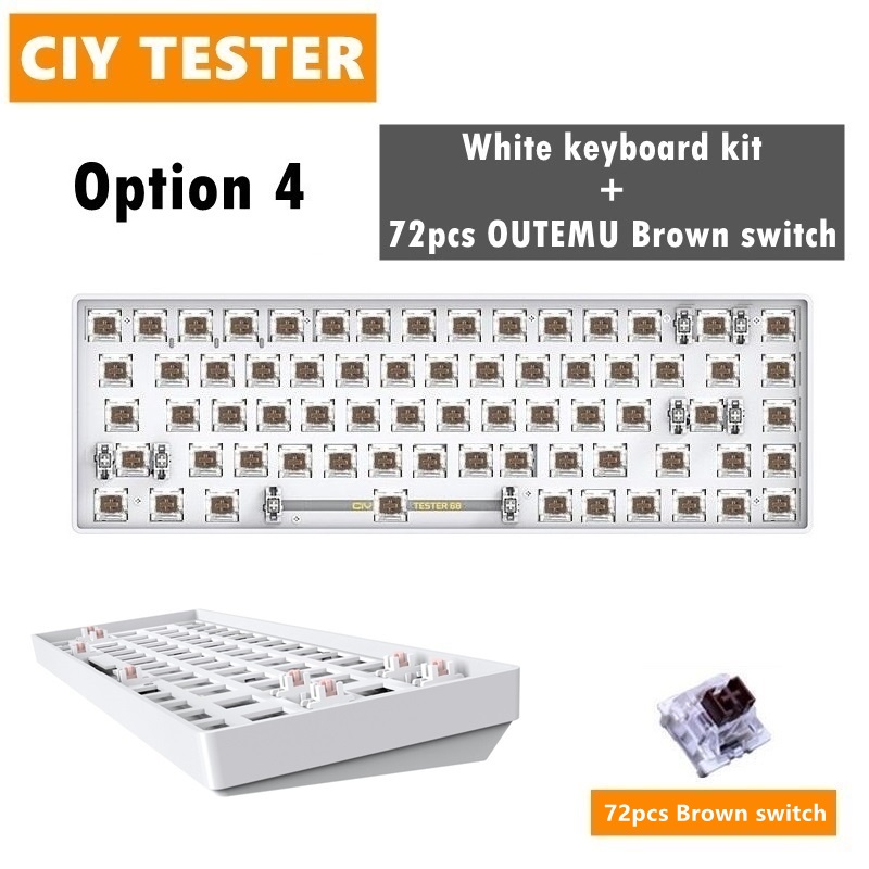 [KOOLSOO] Tester68 คีย์บอร์ดไร้สาย 2 โหมด 0 และ 2.4G | Shopee Thailand