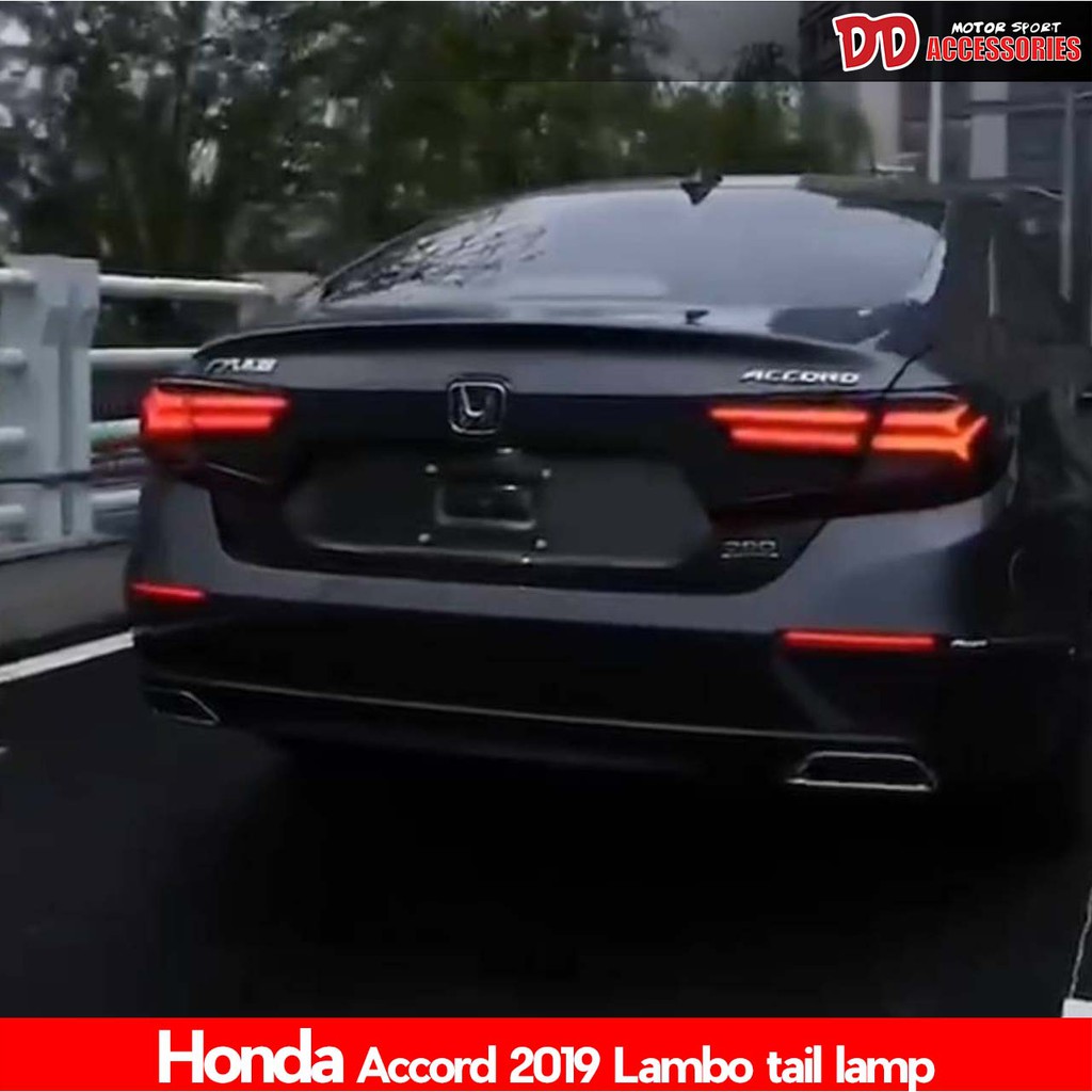 ไฟท้าย accord 2019 2020 2021 2022 G10 สีสโม๊ค ลาย Lambo V2 ลายใหม่ ...