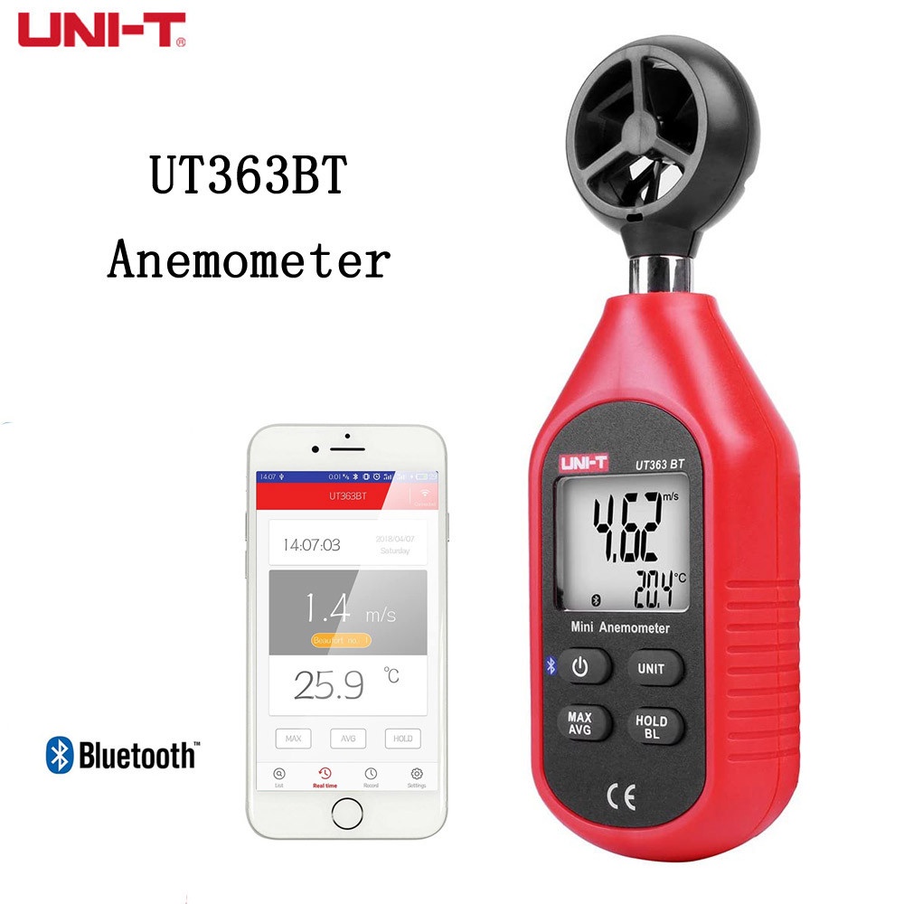 UNI-T UT363S UT363 UT363BT เครื่องวัดความเร็วลม วัดอุณหภูมิ วัดลม วัดลม ...