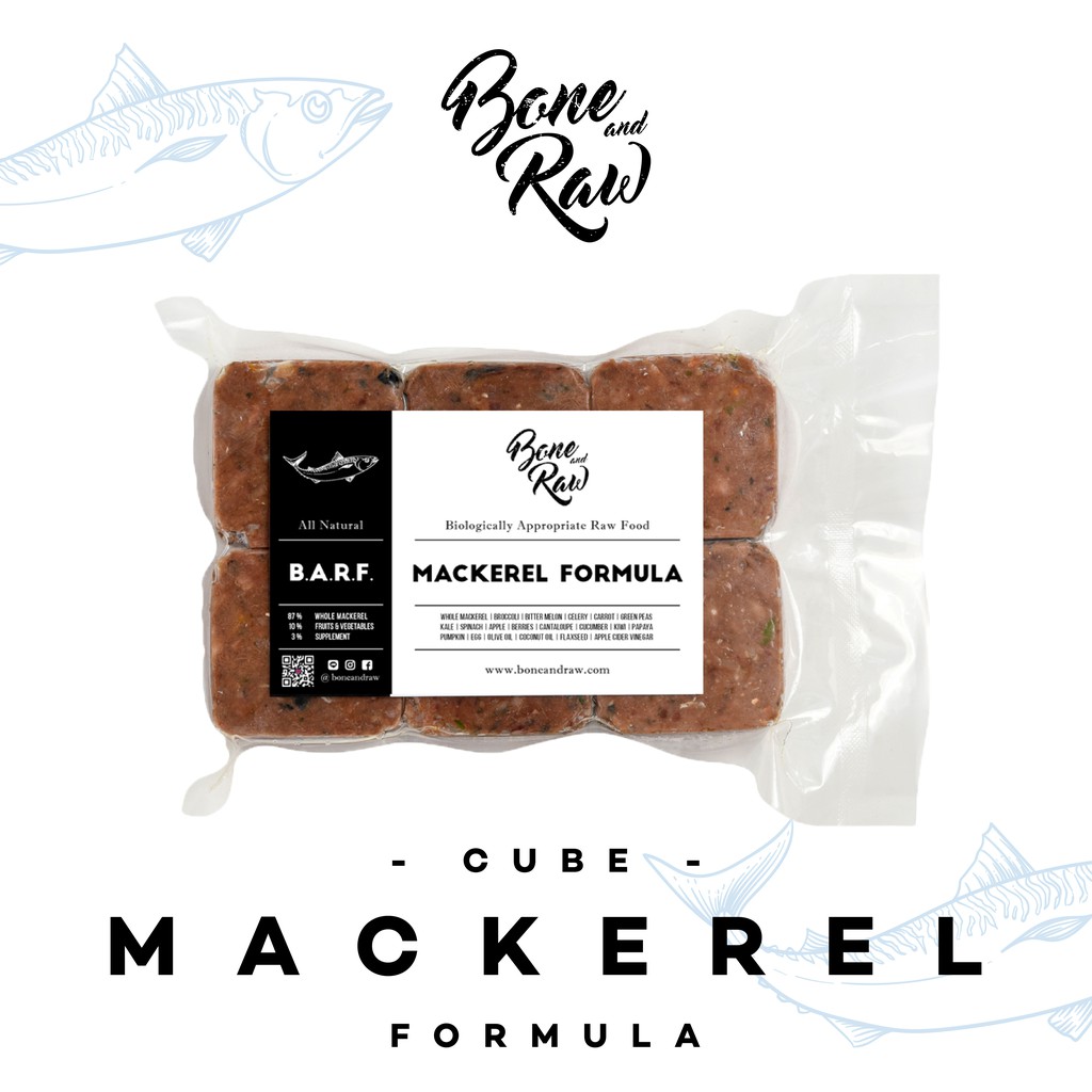 อาหารบาร์ฟ (สุนัข) BARF. สูตรปลาแมคเคอเรล | (CUBE) - Mackerel Formula ...