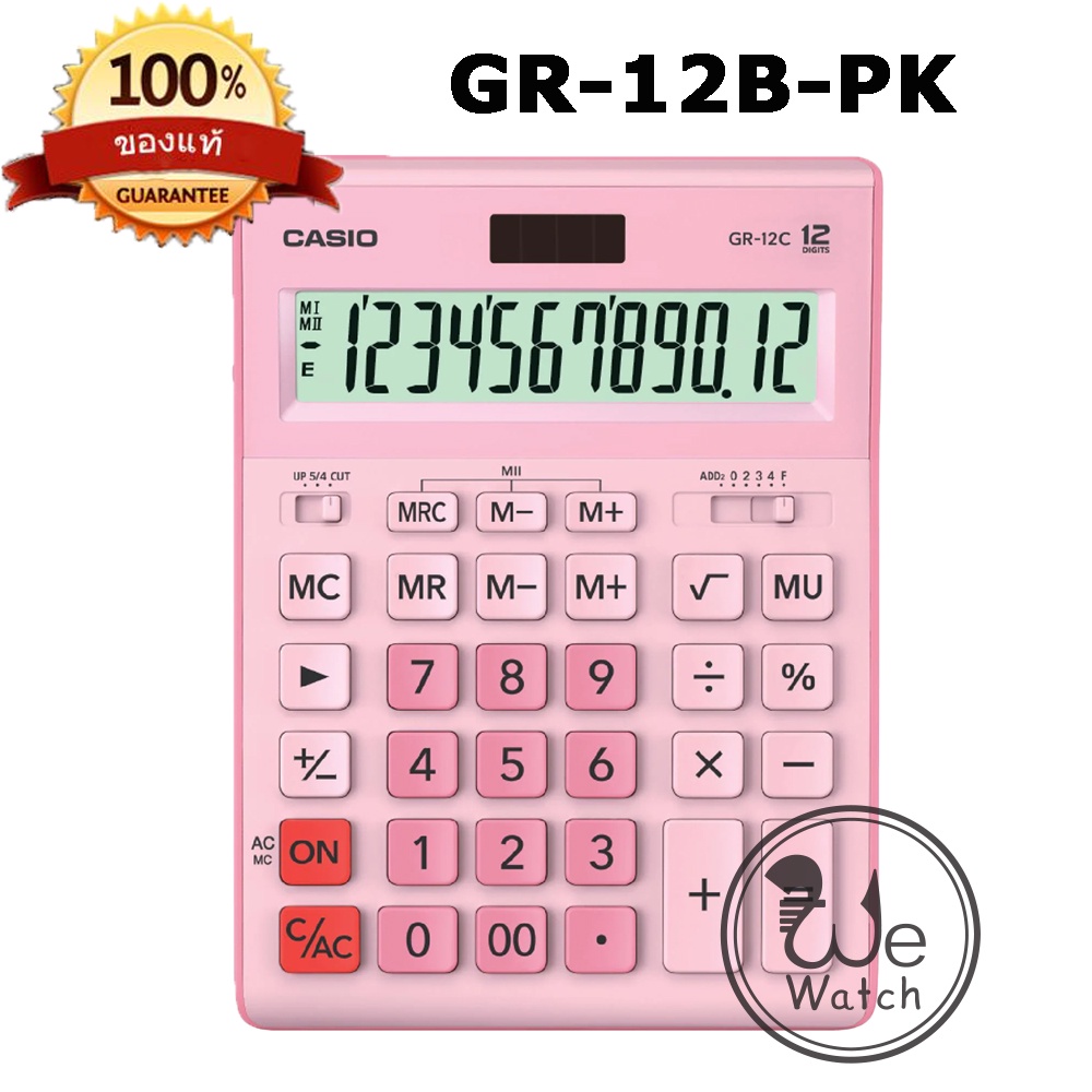 CASIO เครื่องคิดเลข รุ่น GR-12C ตัวเลขขนาดใหญ่พิเศษ 12 หลัก เหมาะแม่ค้า ...