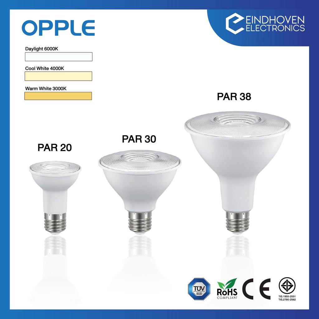 Opple Sport Lighting PAR หลอดไฟ LED E1 | Shopee Thailand