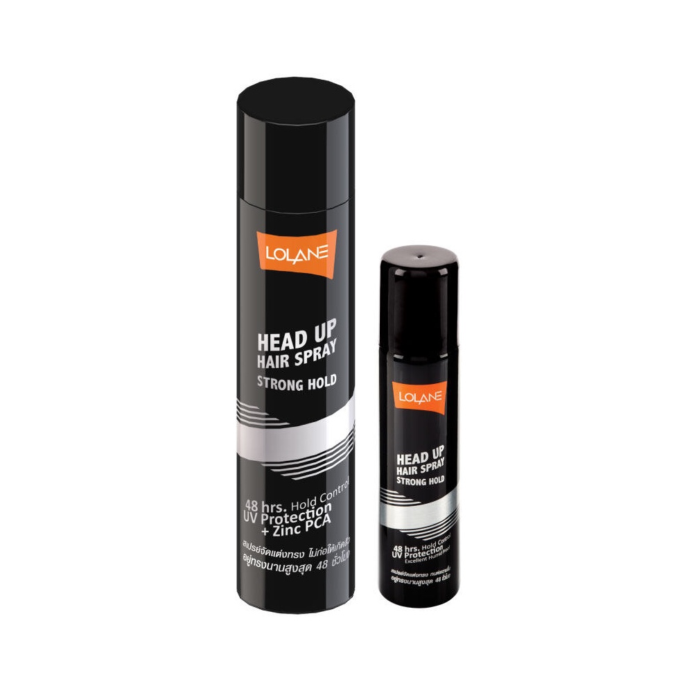 Lolane Head up Hair Spray Strong Hold กระป๋องดำ สเปรย์จัดแต่งทรงผม โล ...