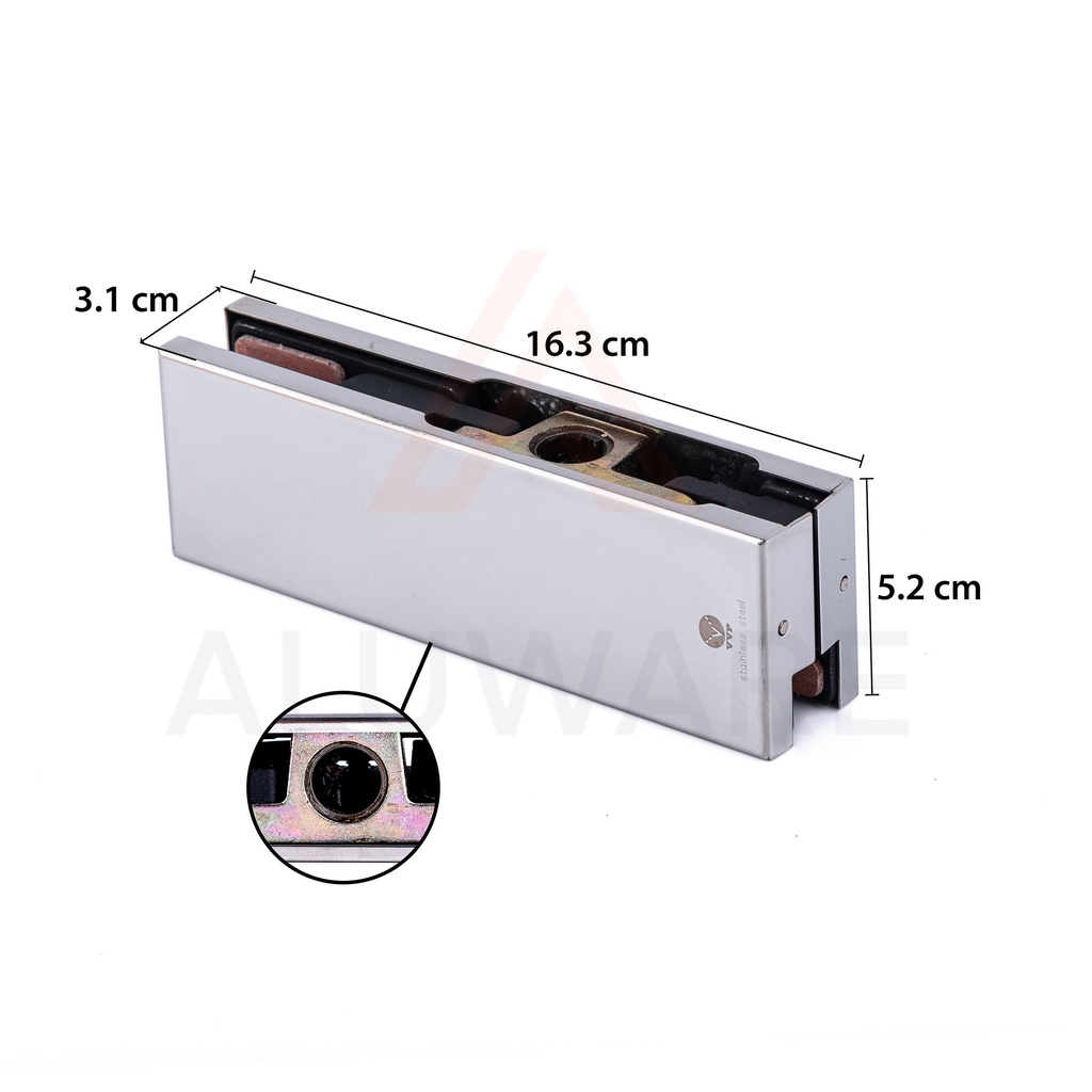 ตัวหนีบกระจกบน [ FT20 ] VVP วีวีพี หนีบบน ตัวหนีบบน ตัวหนีบกระจก กระจกบานเปลือย ประตูบานเปลือย ...