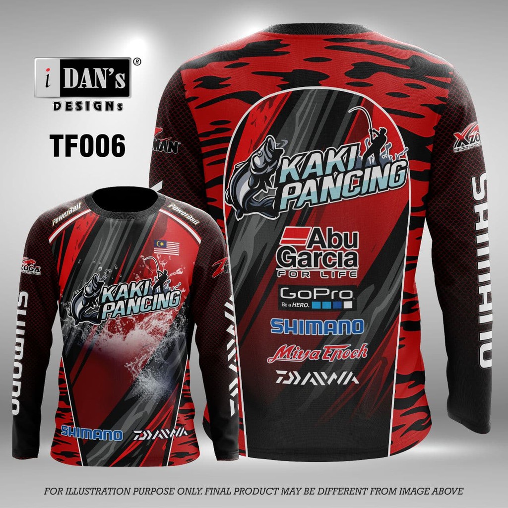 เสื้อยืด ลาย Baju Memancing TF004 TF005 TF006 | Shopee Thailand