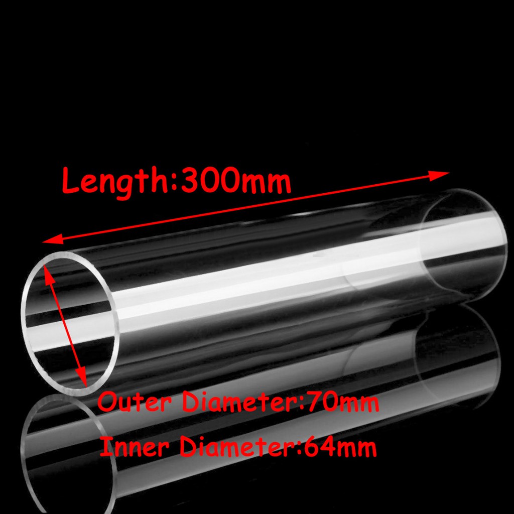 1 ชิ้น 300 มิลลิเมตรความยาวอะคริลิคใส Plexiglass Lucite Tube 70 ...