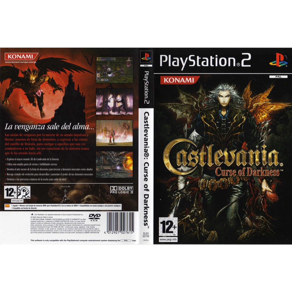 แผ่นเกมส์ PS2 Castlevania Curse of Darkness คุณภาพ ส่งไว (DVD) | Shopee ...