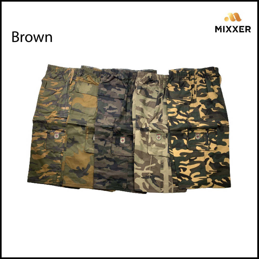 SELUAR PENDEK LELAKI CORAK ASKAR FREE SIZE/ MEN'S PANTS CAMOUFLAGE MID ...