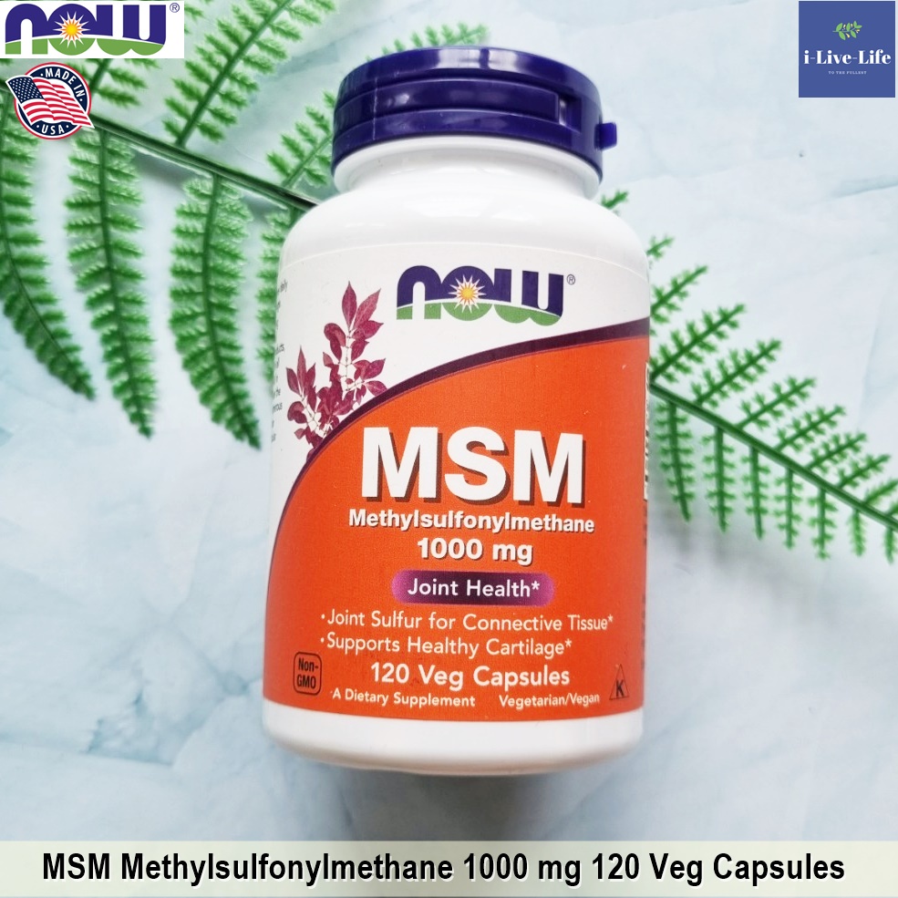 เอ็มเอสเอ็ม บำรุงกระดูก ข้อต่อและเอ็น MSM Methylsulfonylmethane 1,000 mg 120 Veg Capsules - Now ...