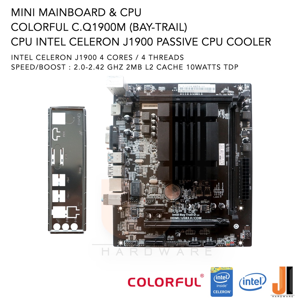 Mainboard with CPU Colorful C.Q1900M + CPU Intel Celeron J1900 (สินค้า ...