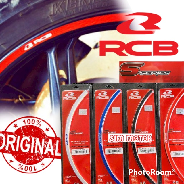 Sport rim lining Sticker "RCB"(sesuai utk ring 14" - 18") 16 ชิ้น/แพ็ค ...