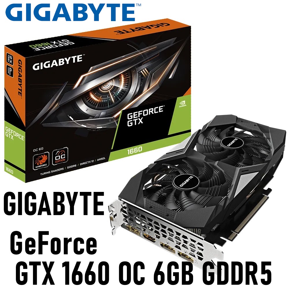 VGA (การ์ดแสดงผล) GIGABYTE GeForce GTX 1660 OC 6GB GDDR5 (GV-N1660OC-6GD) Warranty 3 - y ...
