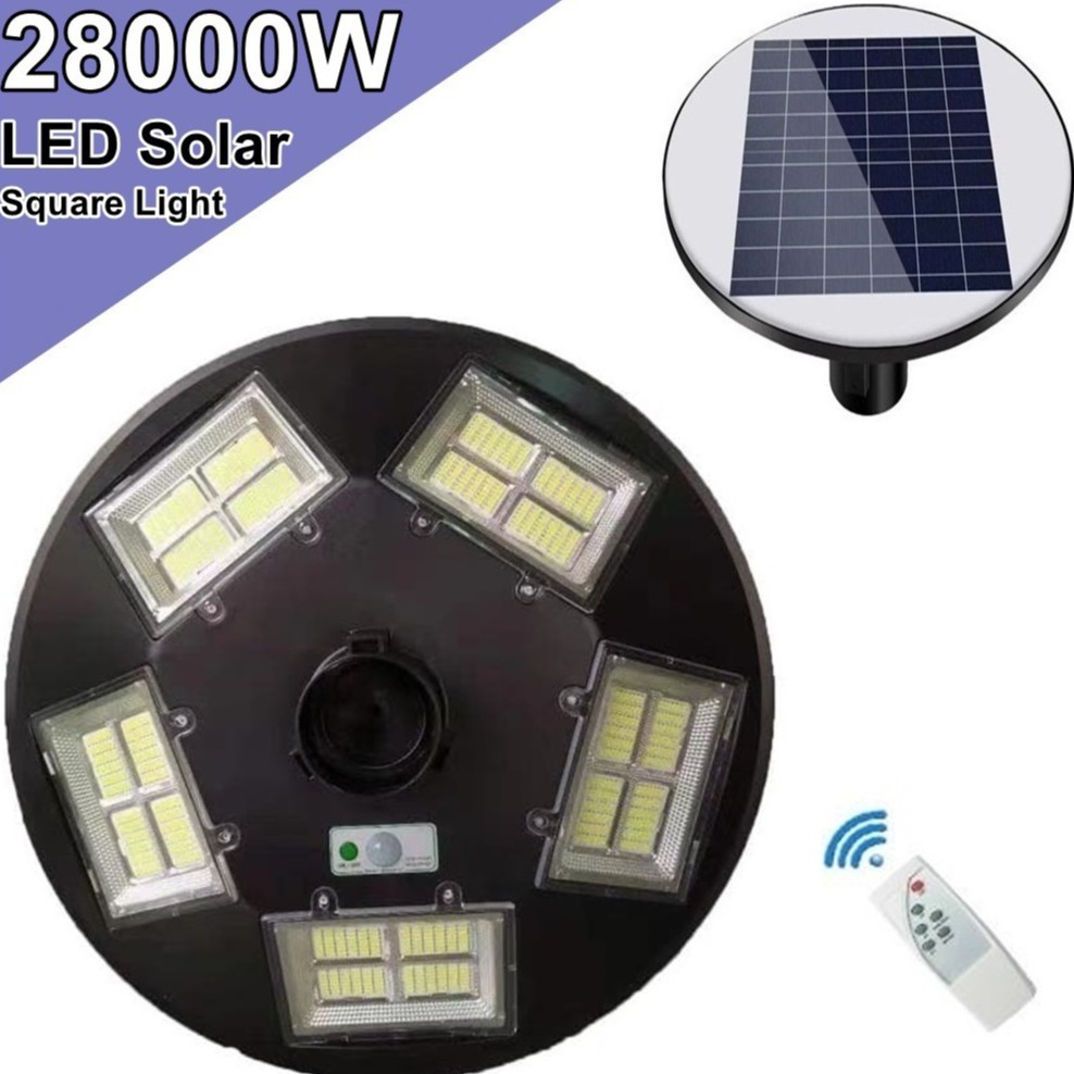 โคมไฟโซล่าเซล UFO 20ทิศทาง LED 22000W - 28000W ไฟถนน Spotlight ไฟโซลาร์เซลล์ สปอร์ตไลท์ Solar ...