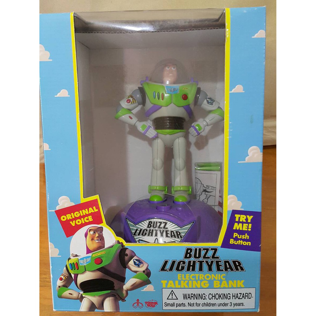 Vintage Toy Story Buzz Lightyear Electronic Talking Bank by THINKWAY ...
